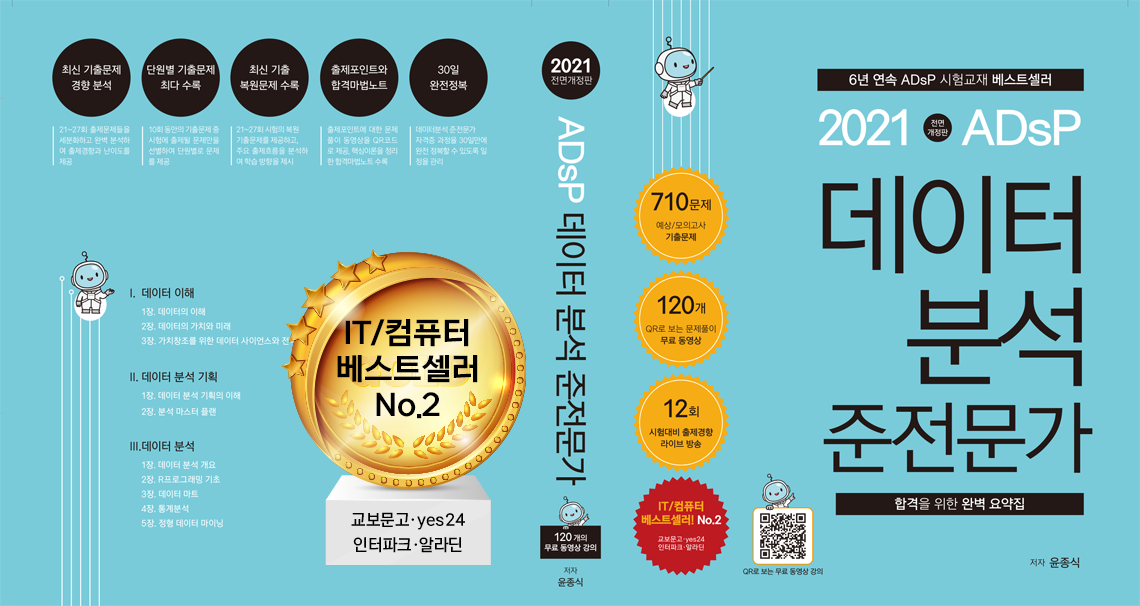 ADsP 데이터분석 준전문가 | ADsP모의고사 | 데이터분석준전문가 |ADP, ADsP 빅데이터교육 1위 데이터에듀