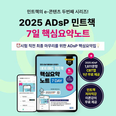 ADsP 요약노트 | 7일 완성 핵심요약노트 + 민트책 저자 강의 제공